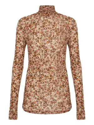 ISABEL MARANT ÉTOILE Isabel Marant Multicolored Printed Knitted High Neck Top