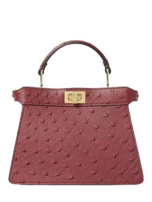 FENDI Fendi Peekaboo ISeeU Petite Ostrich Bag