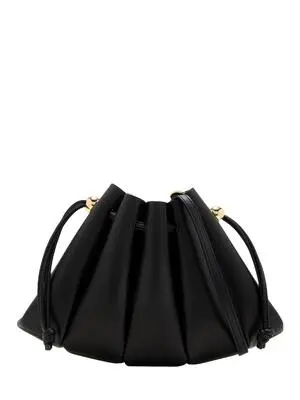 THEMOIRE Dafne Drawstring Shoulder Bag - Black