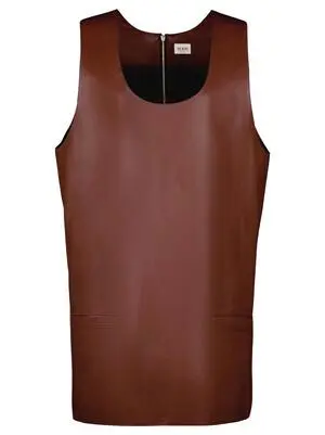TOD'S Sleeveless Round Neck Dress - Brown