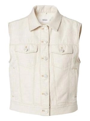 Fendi Selleria Denim Gilet - White