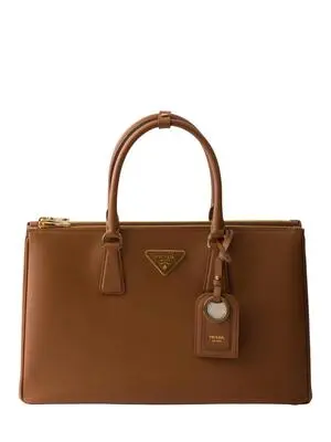 Prada Prada Galleria Large Saffiano Leather Bag Cognac