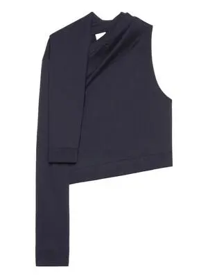 COURREGES Courreges Asymmetrical Off-Shoulder Sweatshirt