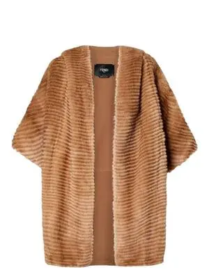 Fendi Fendi Mink Travel Poncho Brown