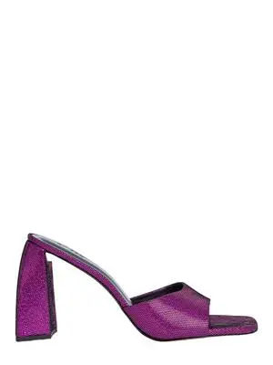 BY FAR BY FAR Michel Glitter Accented Slip-On High Heel Sandals