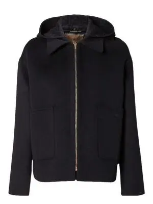 Fendi Wool Double Fabric And Mink Blouson - Black