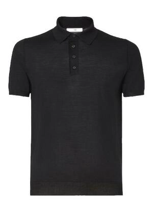 Fendi Wool Polo Shirt - Black