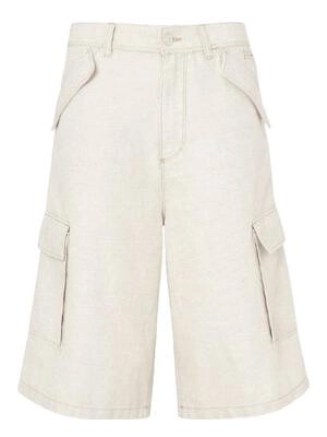Fendi Selleria Denim Bermuda Shorts - Ivory