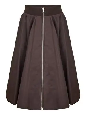 Prada Zippered Midi Skirt - Moro