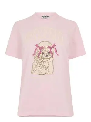 GANNI Basic Jersey T-shirt - Pink