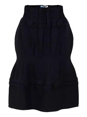 Prada Prada Button Detailed Midi Skirt Black