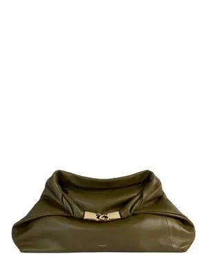 Balmain Balmain Dinner At 8 Medium Bag In Smooth Leather Green