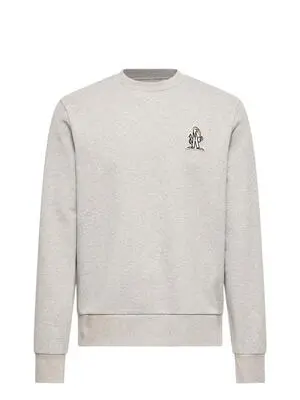 Moncler MonDuck Cotton Sweatshirt Light Gray