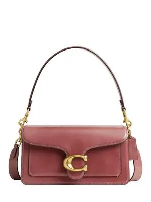 COACH Coach Genuine Leather Shoulder Bag With Magnetic Closure Red