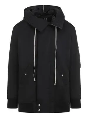 Rick Owens Drawstring Hooded Jacket - Black