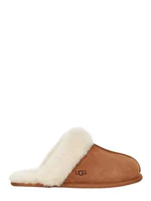 UGG UGG Scuffette II Suede Sheepskin Trim Mule Slippers Brown