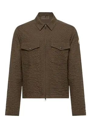 MONCLER Moncler Micro Madras Flannel Shirt Jacket With Drawstring Hem