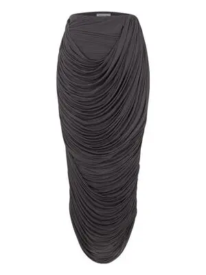 MAGDA BUTRYM Magda Butrym Midi Skirt With Draped Ruching