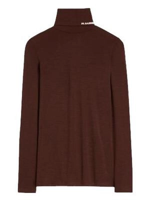 JIL SANDER Jil Sander Long Sleeve High Neck T-Shirt Plum