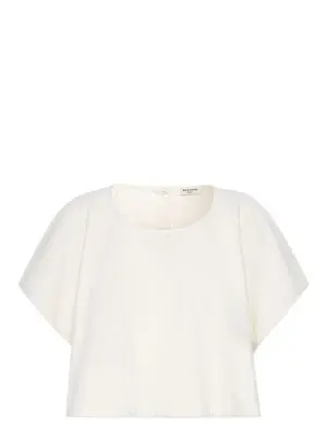 Max Mara Cropped Cotton Blouse - Ecru
