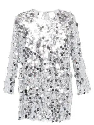 SEMICOUTURE Archie Sequin Dress - White
