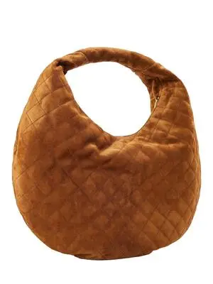 Saint Laurent Quilted Hobo Bag - Brown