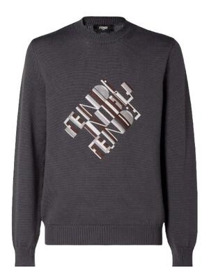Fendi Wool Jumper - Grey