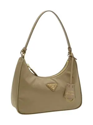 Prada Prada Zippered Handbag With Logo Detail Camel