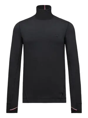 Moncler Polartec High Neck Long Sleeve - Black