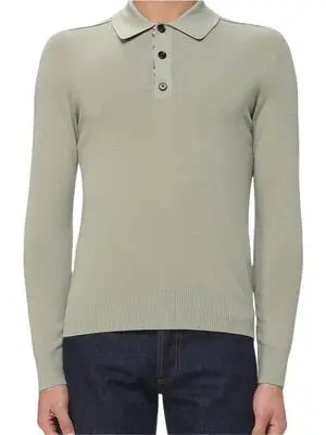 BURBERRY Burberry Long Sleeved Knitted Polo Shirt