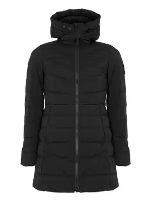 Canada Goose Mid-length Hooded Down Jacket - Black