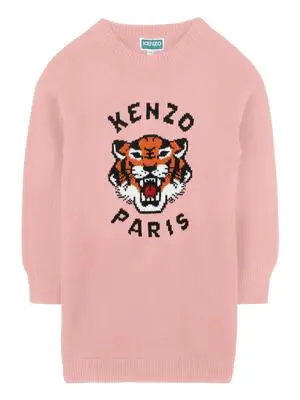 Kenzo Tiger Graphic Crew Neck Sweater - Pink
