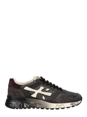 Premiata Premiata Lace-Up Round Toe Sneakers Black
