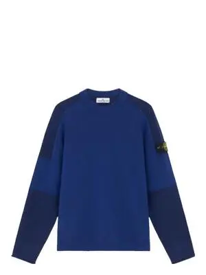 Stone Island Compass Badge Sweater - Bright Blue