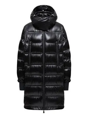 Moncler Rochelairs Hooded Long Down Jacket - Black