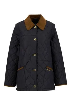 Barbour Quilted Long Sleeve Jacket With Detachable Sleeves - Black
