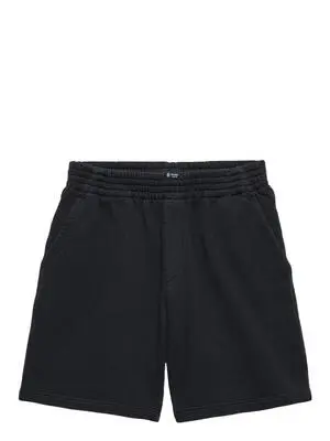 Prada Cotton Bermuda Shorts With Drawstring Waistband - Black