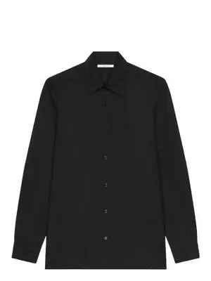 Givenchy Slim Fit Shirt In Poplin With Embroidery - Black