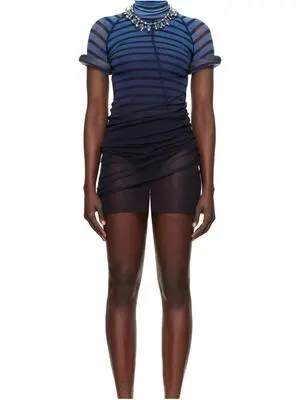 JEAN PAUL GAULTIER Striped 3d Dress - Red