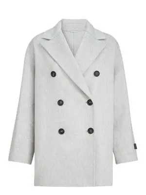Brunello Cucinelli Cashmere Double-breasted Coat - Grey