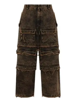 MISBHV Ibiza Oversize Wide-leg Cargo Jeans - Black