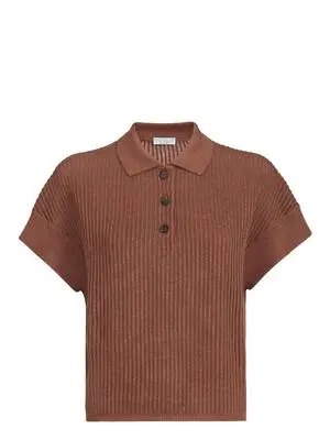 BRUNELLO CUCINELLI Brunello Cucinelli Ribbed Knit Polo Shirt