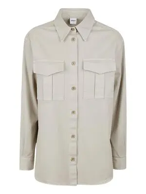 Aspesi Curved Hem Shirt - White