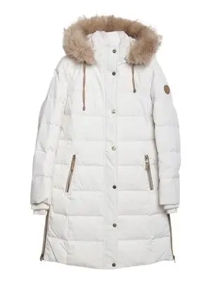 Ralph Lauren Quilted Padded Coat With Hood - White