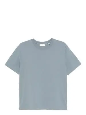 FRAME Logo-embroidered T-shirt Blue