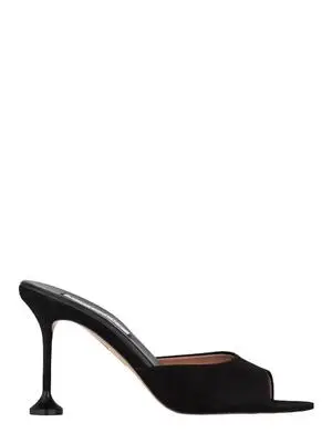 AQUAZZURA Bisous Slip-on Mules - Black