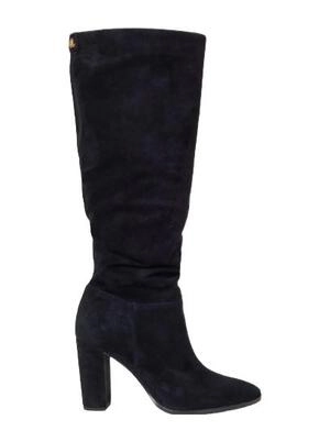 Ralph Lauren Ralph Lauren Artisan Knee-High Suede Boots Black