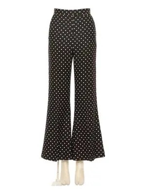 VALENTINO Valentino Polka Dot Printed Flared Pants