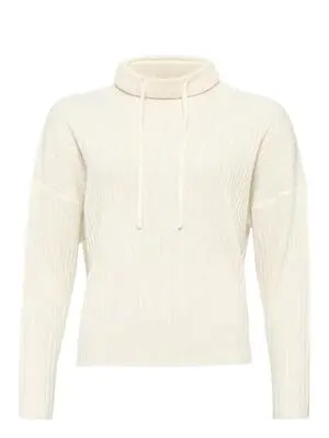 ERES Ribbed-knit Hoodie - White