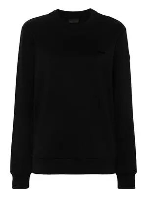 Moncler Long-sleeved Round Neck Sweater - Black